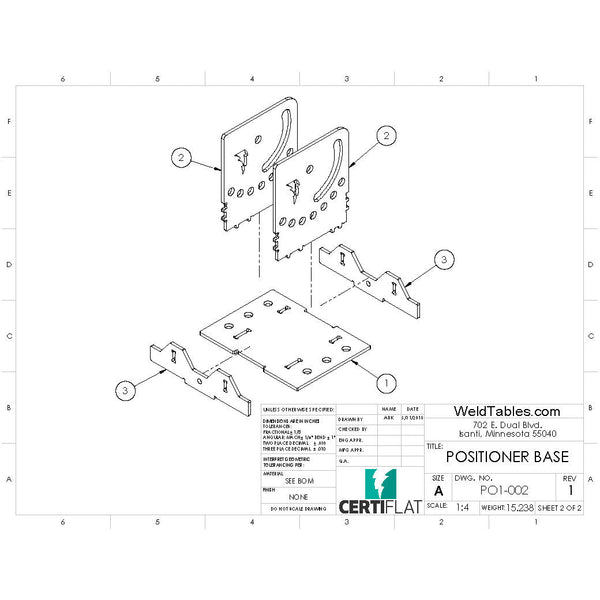 Welding Positioner - CertiFlat DIY Turning Positioner - WeldTables.com