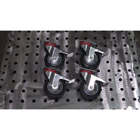 CAS-1 Heavy Duty Swivel Casters Set - 5" for smaller FabBlocks, Mini-B ...